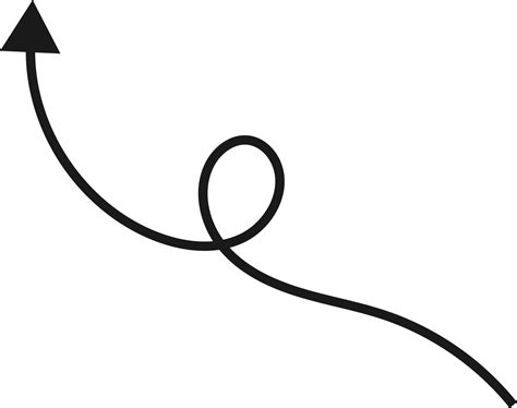 Free mano dibujado curvo flecha forma flecha línea 21999010 PNG with