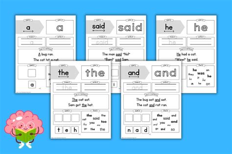 Free Sight Word Worksheets For Reading