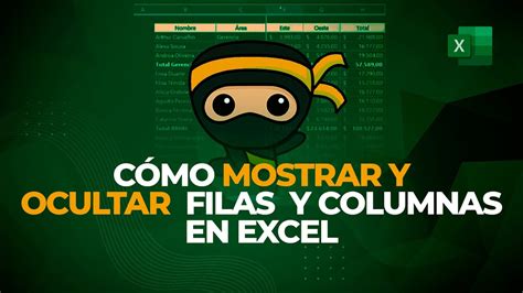 Cómo Mostrar y Ocultar Filas y Columnas en Excel Oficial 3 Formas