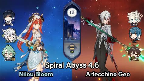 C Arlecchino Double Geo C Nilou Bloom Genshin Impact Spiral Abyss