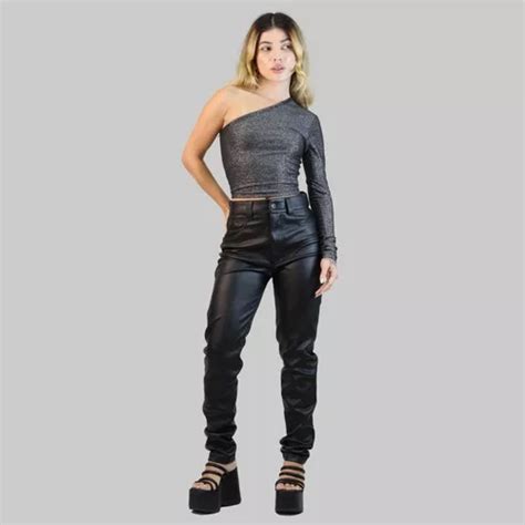 Blusa Cropped Mula Manca Ombro Só Manga Longa Lurex Brilho
