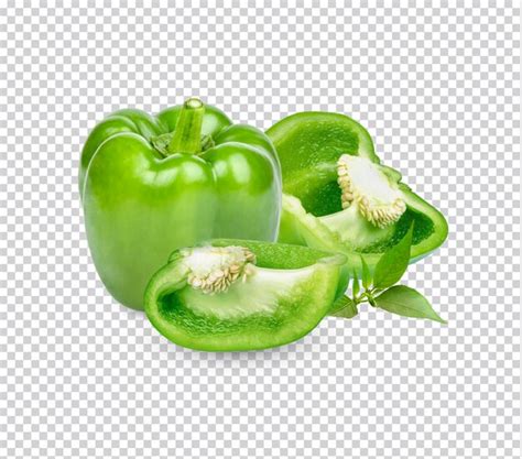 Pimentão doce verde fresco isolado premium psd PSD Premium