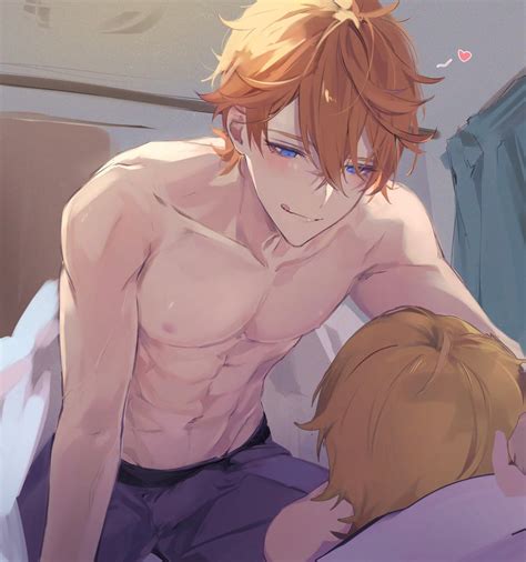Aether And Tartaglia Genshin Impact Drawn By Gumilkx Danbooru