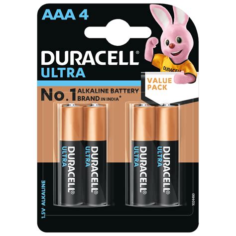 Buy Duracell Ultra Alkaline AAA Battery For Camera Pack Of 4 Online
