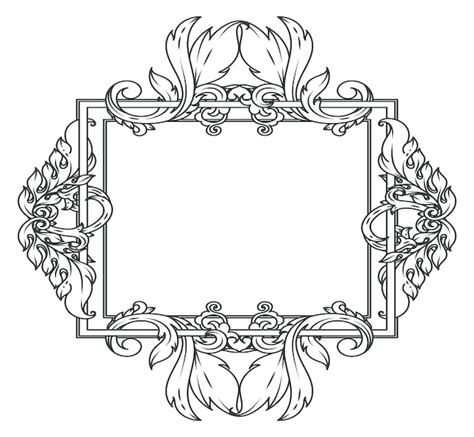 Premium Vector Decorative Frame With Ornate Filigree Vintage Ornate