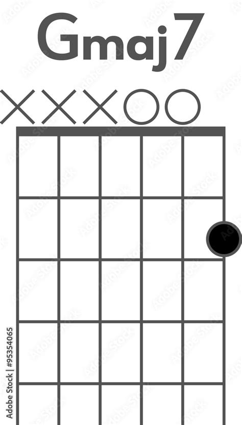 Grafika Wektorowa Stock Guitar Chord Diagram To Add To Your Projects