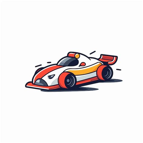 Icono De Coche De Carreras De Dibujos Animados Ilustraci N Vectorial De