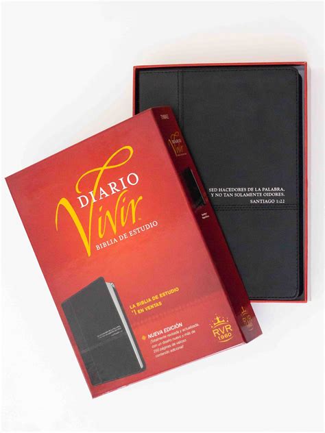 BIBLIA DE ESTUDIO DIARIO VIVIR IMITACION PIEL NEGRO ONICE TIENDA FECP