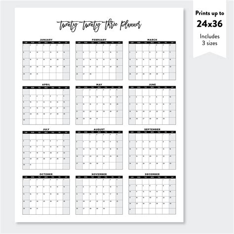 2024 Calendar Template Large Boxes Free Printable Templates