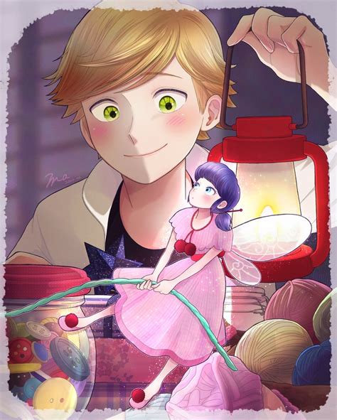 Marinette Dupain Cheng And Adrien Agreste Miraculous Ladybug Drawn By