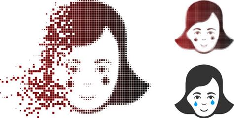 Naked Woman Disappearing Pixel Icon Royalty Free Vector