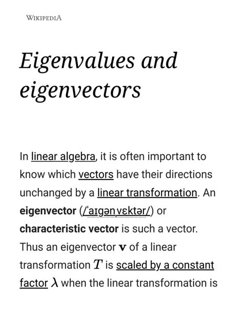 eigenvalues and eigenvectors pdf eigenvalues and eigenvectors matrix mathematics