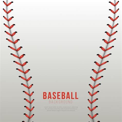 Fondo de cordones de béisbol Vector Premium