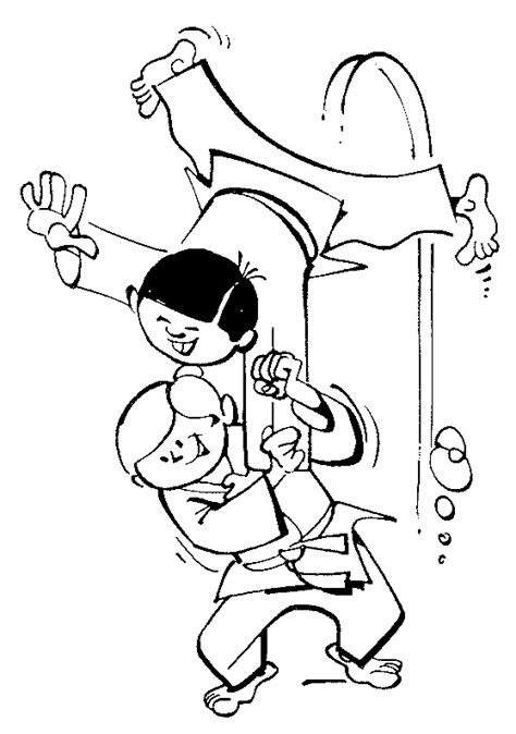 Dibujo 2 De Judo Para Colorear