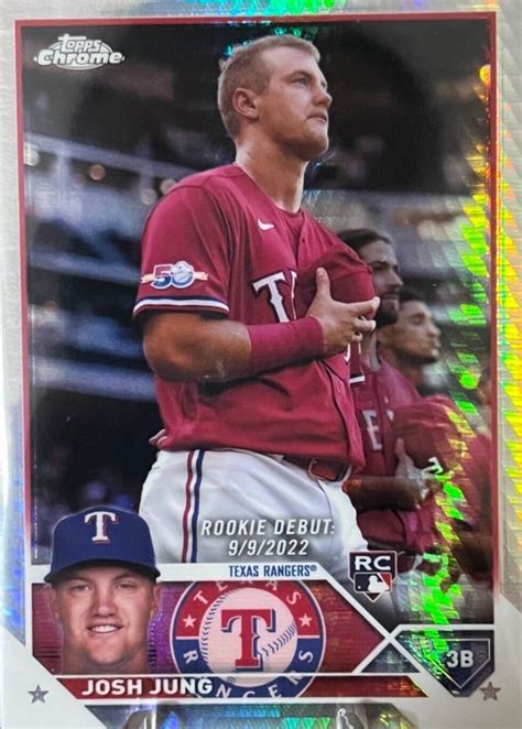 Josh Jung Topps Chrome Update Rookie Debut Prism Refractor