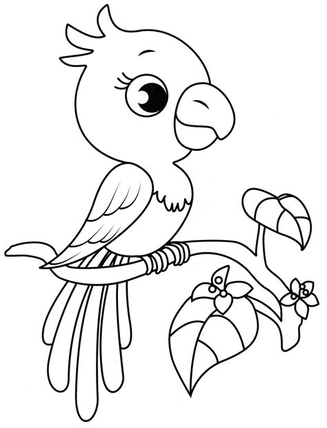 Imagem De Papagaio Para Colorir
