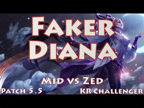 SKT T1 Faker Diana Vs Zed YouTube