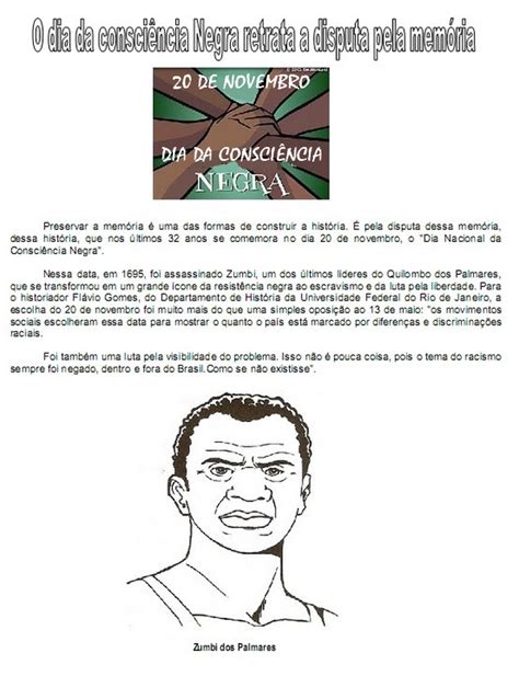 Dia Da Consci Ncia Negra Atividades Exerc Cios Desenhos Colorir Pintar