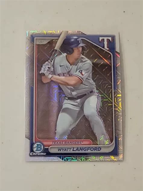 WYATT LANGFORD 2024 Bowman Chrome Prospect Mojo réfracteur BCP 64