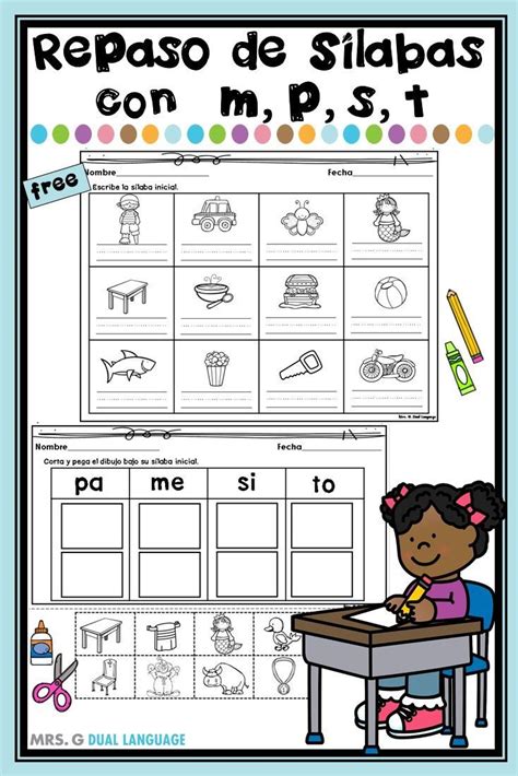 Silabas Con M S P T FREE Spanish Classroom Activities Bilingual