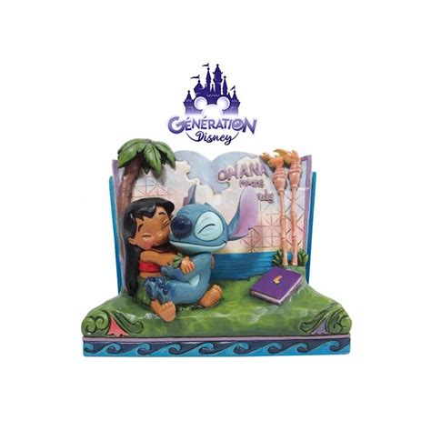 Storybook résine Lilo et Stitch Ohana means family by Jim Shore