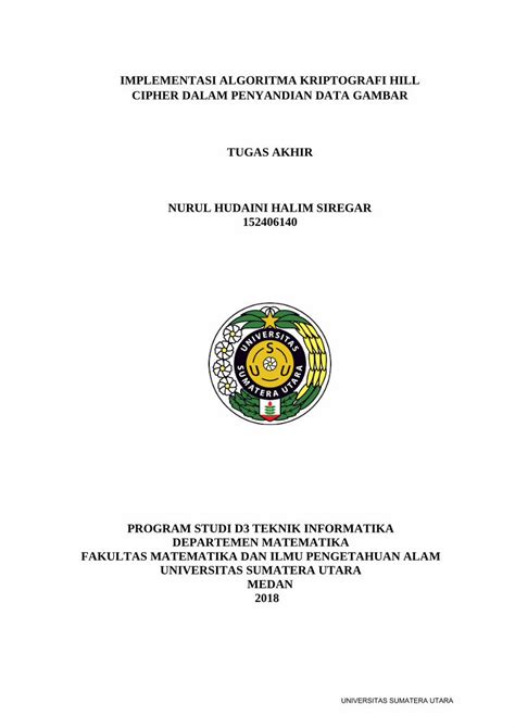 pdf implementasi algoritma kriptografi hill cipher dalam dokumen tips
