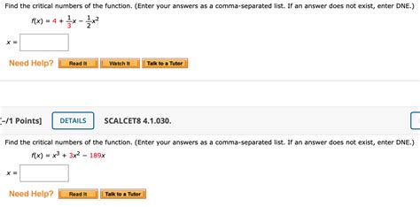 solved find the critical numbers of the function enter