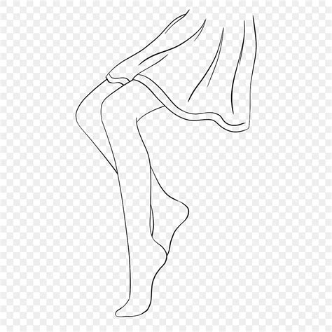 Belleza Sexy Piernas Silueta Dibujo Lineal Png Sexy Belleza Piernas