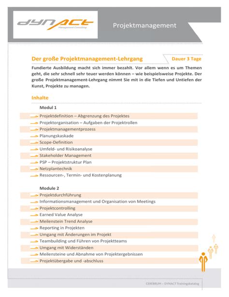 Der große Projektmanagement Lehrgang