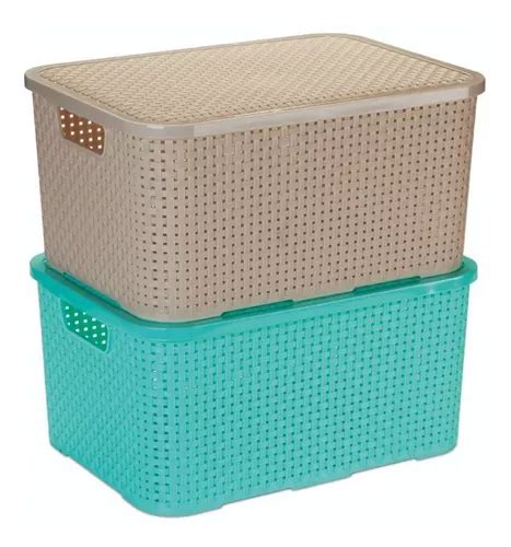 Kit De Cajas Cestas Organizadoras De Rat N Y L Color Trends