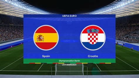 HISZPANIA CHORWACJA EURO 2024 SYMULACJA skrót YouTube