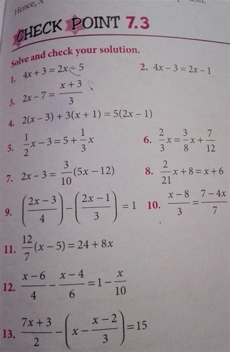 solve and check your solution linear equation and variable please do by transposition method
