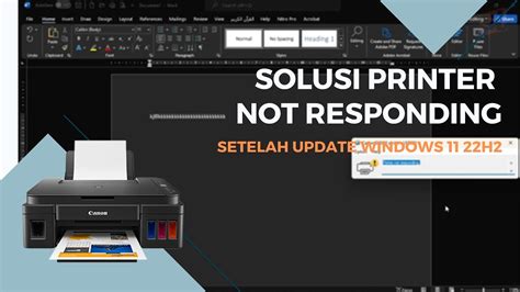 Solusi Printer Not Responding Setelah Update Windows Update