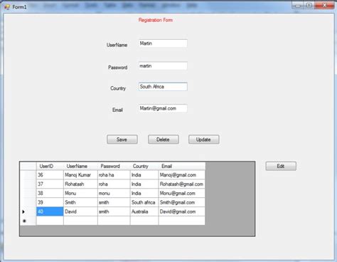Insert Update And Delete Data With Datagridview In Windows Form Using