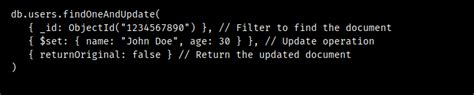 MongoDB FIND ONE AND UPDATE All About