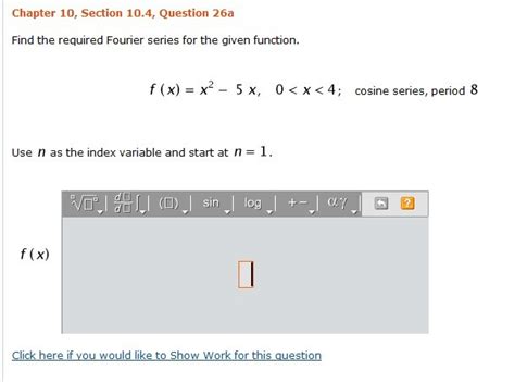 solved find the required fourier series for the given