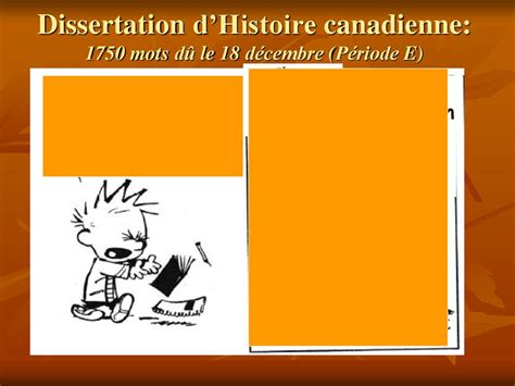 Dissertation dHistoire canadienne 1750 mots dû le 18 décembre