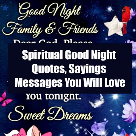 Spiritual Good Night Quotes Sayings Messages You Will Love