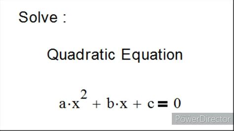 how to solve quadratic equation by mathcad youtube