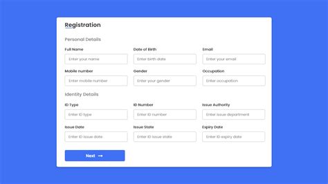 Responsive Registration Form In Html Css Javascript With Source Code