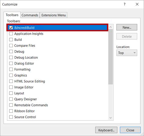 Customizing Incredibuild Options In Visual Studio