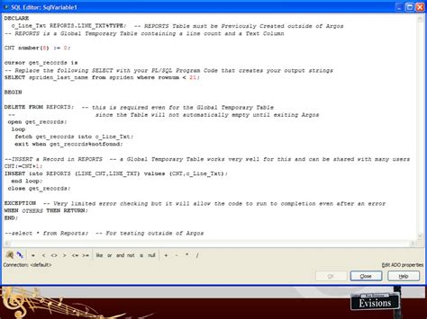 Columns Report Query Plsql Exception