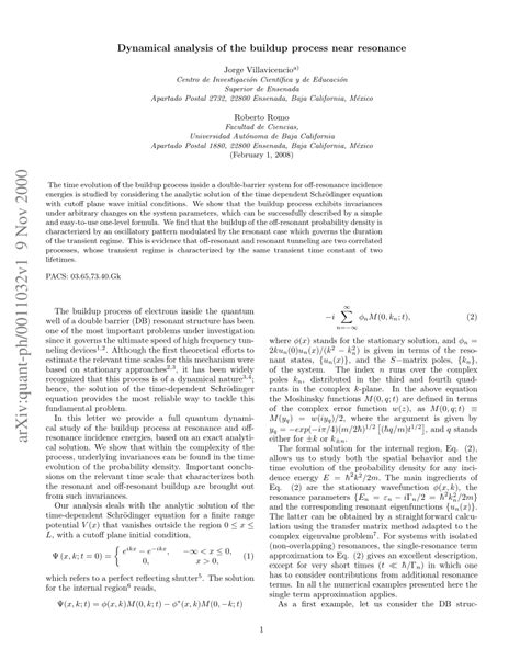 Pdf Dynamical Analysis Of The Buildup Process Near Resonance