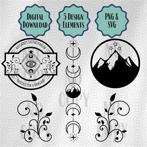 Acotar Svg Png Set Feyre Archeron Moon Phase Back Tattoo Etsy Australia