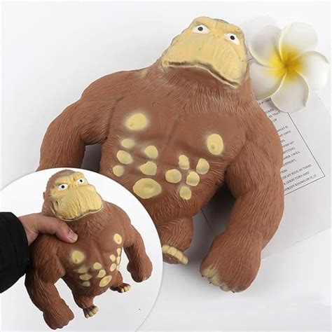 BFGTM Figura de Gorila elástica Juguetes de Gorila de Mono de látex