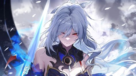 Breasts Cleavage Close Gray Hair Honkai Series Honkai Star Rail
