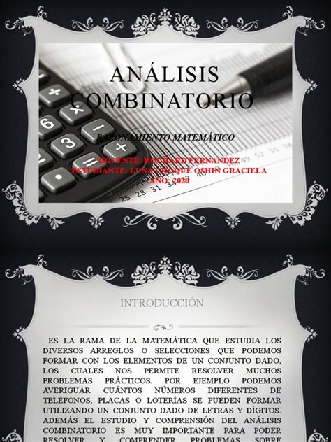 anÁlisis combinatorio pdf combinatoria permutación