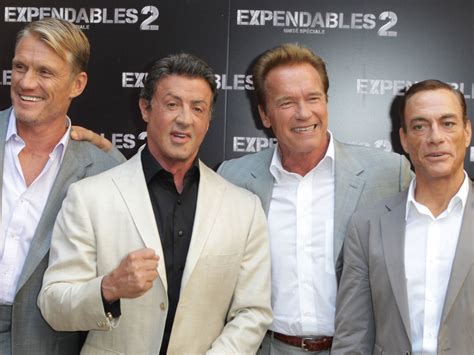 Sylvester Stallone Jean Claude Van Damme Arnold Schwarzenegger And