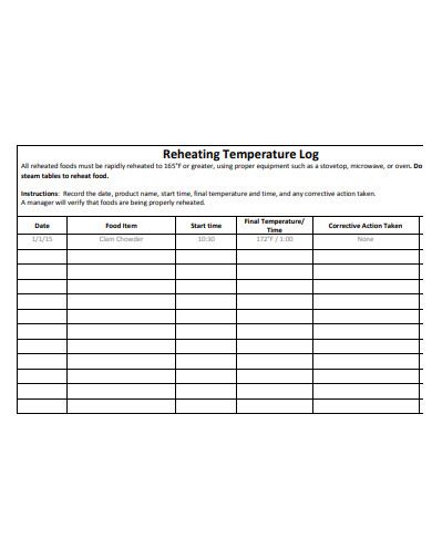 FREE 10 Temperature Log Samples In PDF Samples In PDF MS Word