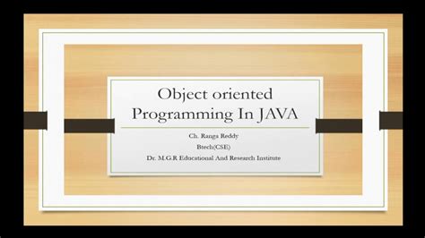 OOPS Concepts In Java YouTube